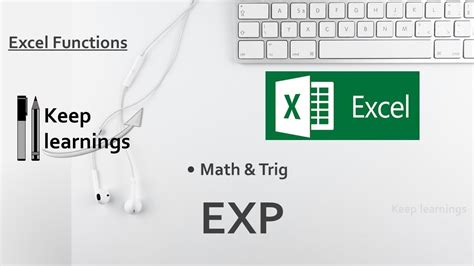 excel exp function youtube