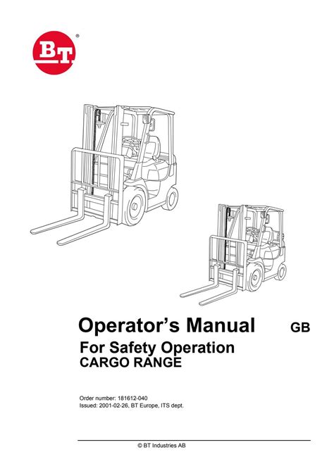 Bt Cargo Range Operators Manual 181612 040 Pdf Download By