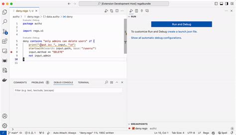 Debug Adapter Styra Documentation