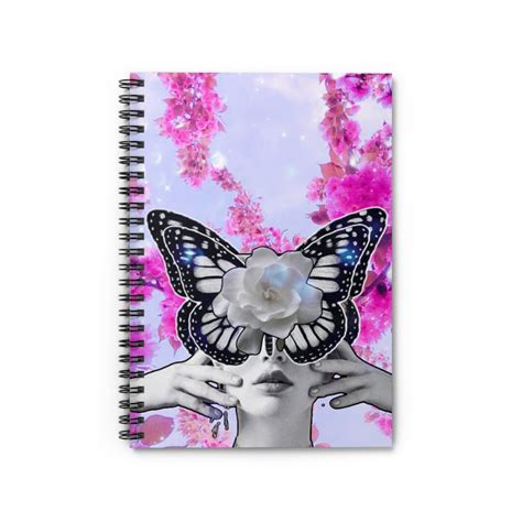 Notebook Spiral Notebook Fashion Fashion Notebook Fashion Collage Butterfly Art D Printed