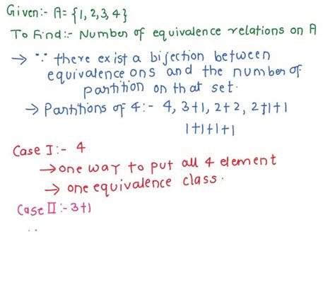 SOLVED Let A 1 2 3 4 Determine The Number Of Equivalence Relations On A B Suppose Is A