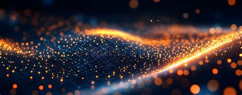 Dynamic Abstract Design With Glowing Particles Stock Illustration Illustration Of Design