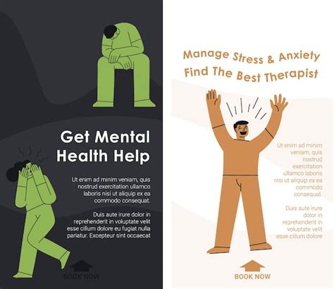 Cartel Publicitario De Concienciación Sobre La Salud Mental Vector