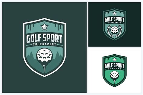 골프 스포츠 배지 아이콘 벡터 일러스트 레이 션 골프 클럽 아이콘 템플릿 엠블럼 스타일 골프 상징 벡터 일러스트 레이 션 Championship에 대한 스톡 벡터 아트 및
