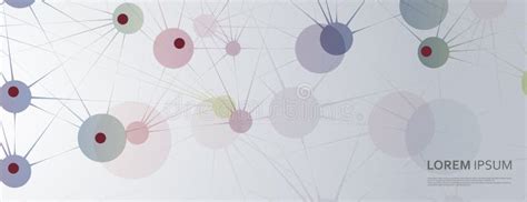 Vector Banner Design Connecting Dots And Lines Abstract Network Illustration Stock Vector