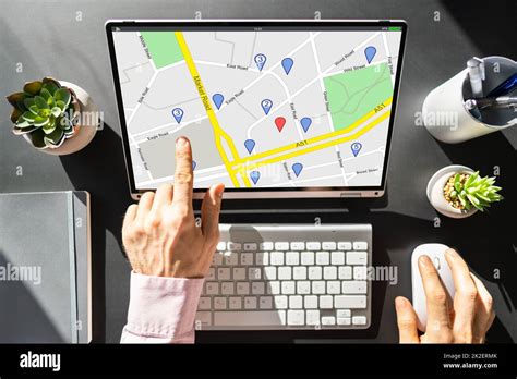 GPS Location Map Search Online Stock Photo Alamy