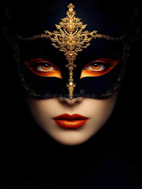 Masked Mystery Generative Ai Stock Illustration Illustration Of Elegant Head 352056293