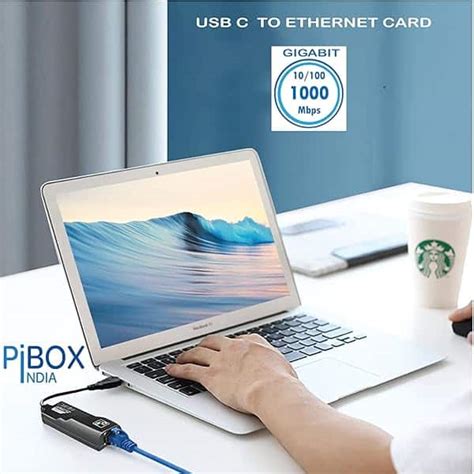 Pibox India Usb C To Ethernet Rj45 To Usb C Thunderbolt 3 Type C Gigabit Ethernet Lan Network