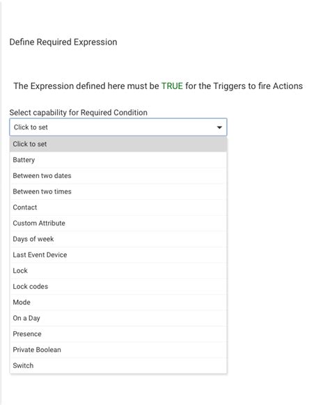 Required Expression Enhancement 📐 Rule Machine® Hubitat