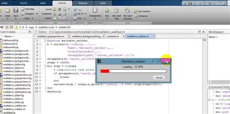 Matlab Gui Display The Processing Of Calculation Using Waitbar Youtube Matlab Gui Display The Processing Of Calculation Using Waitbar Youtube