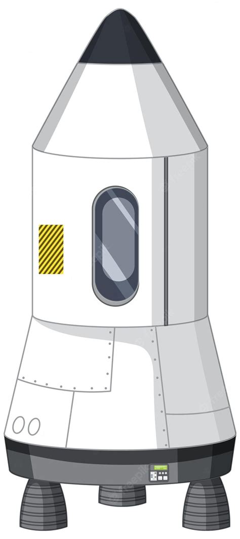 흰색 배경에 흰색 우주선 무료 벡터