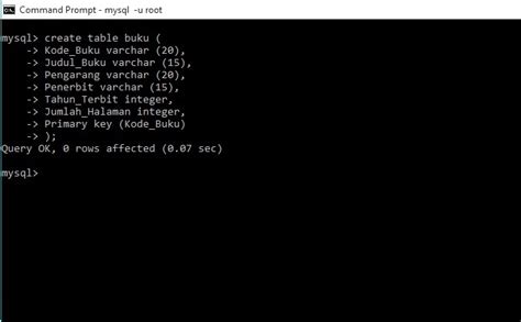 Tutorial Membuat Database Menggunakan Command Prompt Kinitekno