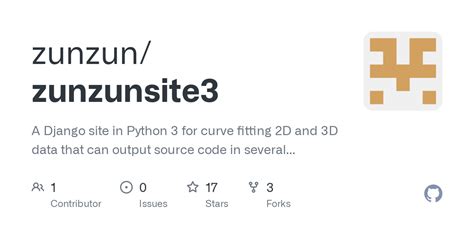 Github Zunzunzunzunsite3 A Django Site In Python 3 For Curve Fitting 2d And 3d Data That Can