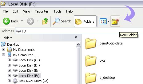 Create New Folder With Keyboard Shortcut Hotkey In Windows XP