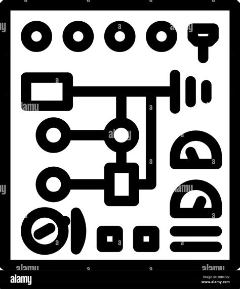 Control Panel Tool Work Line Icon Vector Illustration Stock Vector