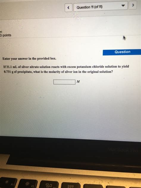 Solved If 31 1 Ml Of Silver Nitrate Solution Reacts With