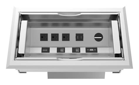 Satin Aluminum Large Power And Data Module Hide A Dock By Mod
