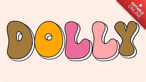 Dolly Retro Hippie Soul Style Text Effect Generator