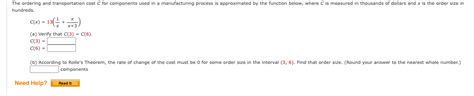 Solved Hundreds C X 13 X1 X 3x A Verify That C 3 C 6