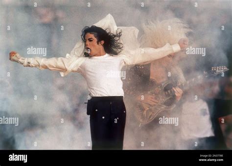 Pop Star Michael Jackson Performs During The Super Bowl Xxvii Halftime