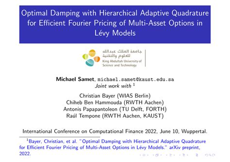 Pdf Optimal Damping With Hierarchical Adaptive Quadrature For