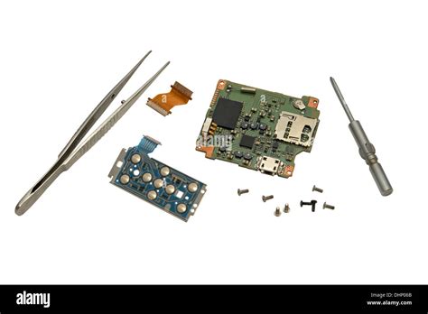 Disassembling Technology Electronics Equipment Isolated White