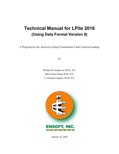 Manual Lpile 2016