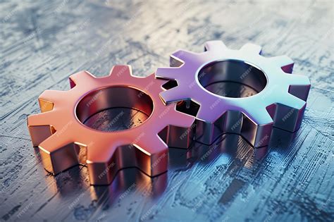 Interlocking Gears A Symbol Of Collaboration And Teamwork Premium Ai