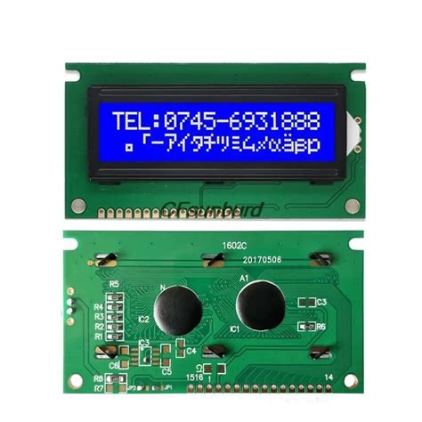 84x44mm 1602c Lcd 1602 Lcd 1602c Display Blue Screen 5v Va16mm Yellow