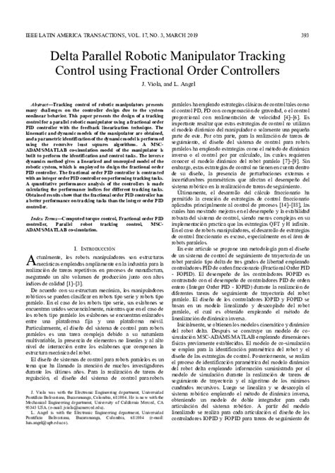 Pdf Delta Parallel Robotic Manipulator Tracking Control Using