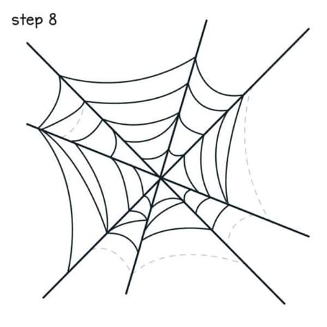 How To Draw A Spider Web Made With HAPPY