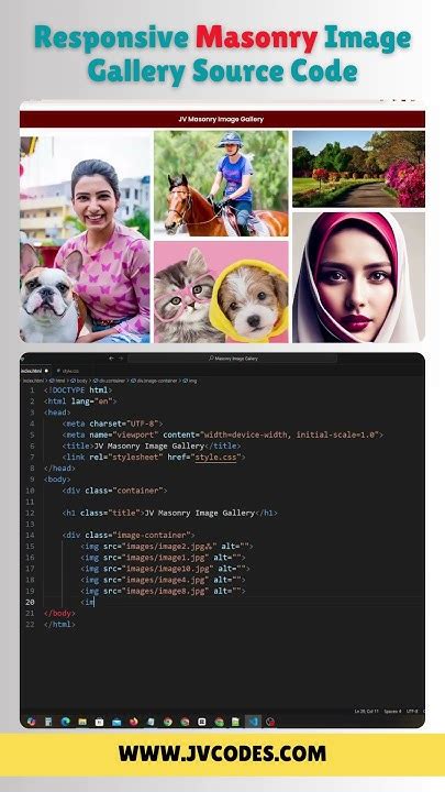 Masonry Image Gallery Coding Shorts Html Css Jvcodes Youtube