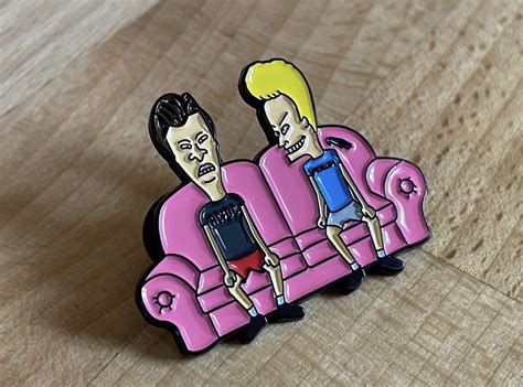 Mtv × Pins × Streetwear Beavis And Butthead Pin Backpack Jacket Pack
