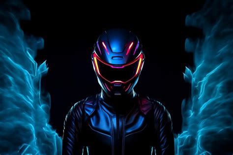 Реалистичная 3d модель футуристического кибернетического шлема красивый молодой киборг