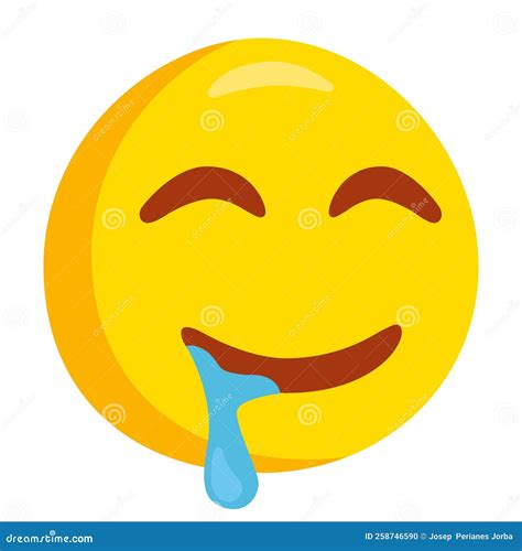 Drooling Emoji Icon Illustration Drool Vector Symbol Emoticon Design Doodle Vector Stock Vector