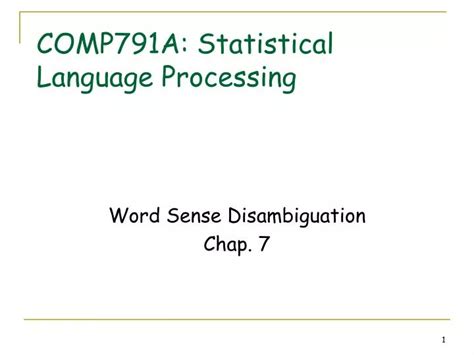 Ppt Comp791a Statistical Language Processing Powerpoint Presentation Id4521211
