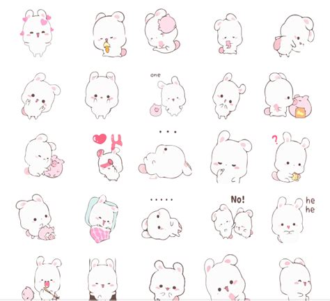 행복한 토끼와 돼지 움직이는 스티커 텔레그램 한글사이트