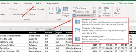 como congelar linhas e colunas no excel [guia completo] ninja do excel
