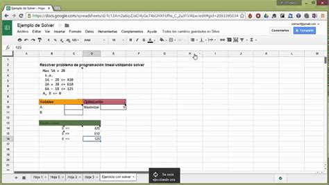 Uso De Opensolver Youtube