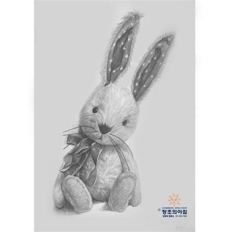 의정부 창조의아침미술학원 On Instagram [의정부 창조의아침 미술학원] 중2 학생이 그린 귀여운 토끼 인형 인물소묘 🔆 소수정원제로 개인별 맞춤식 심층수업 🔆