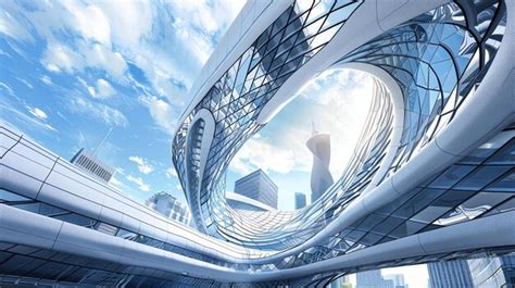 premium photo this is a modern architectural structure with a large