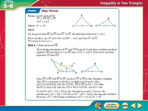 Use The Hinge Theorem And Its Converse A