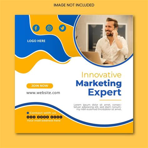 소셜 미디어 포스트 디자인 프리미엄 벡터