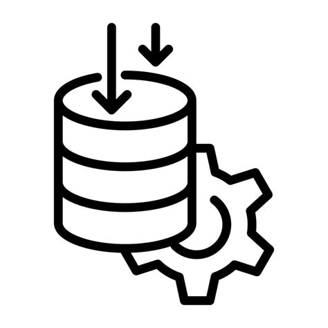 Database Setting Icon Designed In Linear Style 8060617 Vector Art At