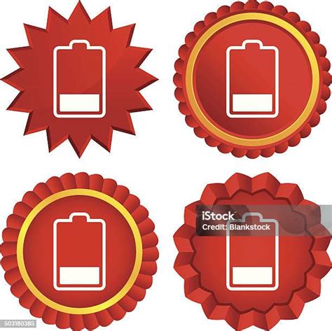 배터리 부족 수준 팻말 아이콘크기 전기 기호 0명에 대한 스톡 벡터 아트 및 기타 이미지 0명 노랑 라벨 Istock