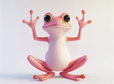 A Small Frog Figurine Is Gracefully Sitting In A Lotus Position On A