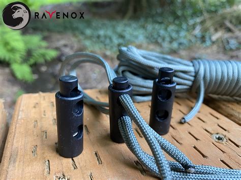 Dual Hole Barrel Cord Lock Durable Cord Toggle Spring Stopper Ravenox