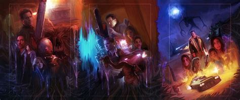 Ash Vs Evil Dead Series Triptych Poster By John Dunn