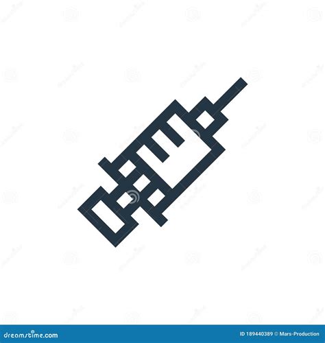 Injection Vector Icon Isolated On White Background Outline Thin Line Injection Icon For