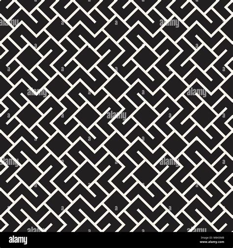 Vector Seamless Lattice Pattern Modern Stylish Texture With Monochrome Trellis Repeating